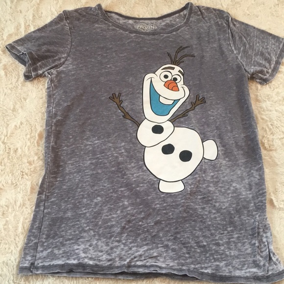 Disney | Tops | Disney Frozen Olaf Burnout Graphic Tee Shirt | Poshmark